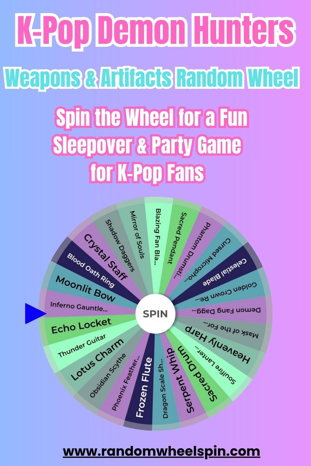 K-Pop Demon Hunters Weapons & Artifacts Generator